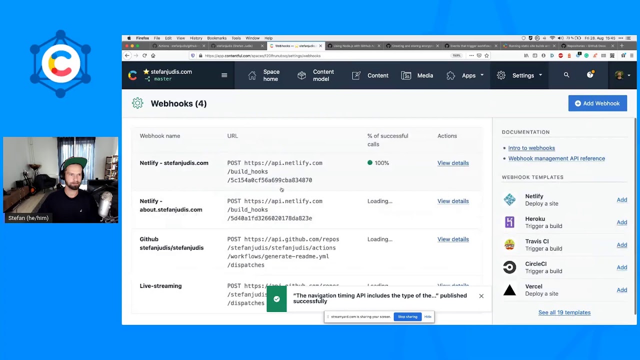 Learn how to set up your GitHub profile page with Contentful data and GitHub actions