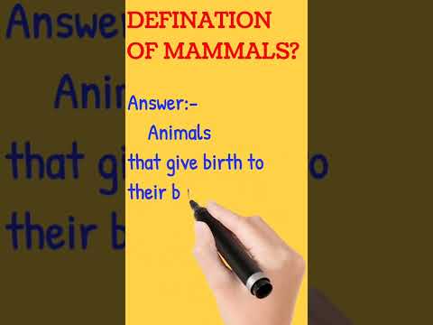 Definition of Mammals? /#shorts /#definition .