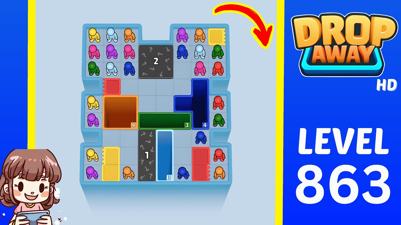 Drop Away Level 863 Solution Walkthrough