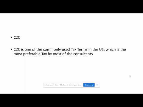 Tax Terms in US Staffing |  US Tax Terms in USA  | Tax Terms plays a key role in US job market