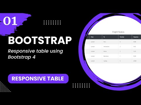 Responsive table using Bootstrap 4