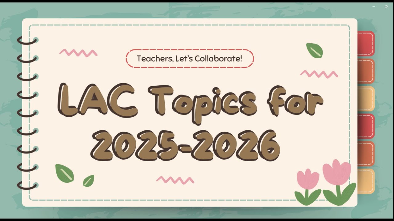 LAC Session Topics for Teachers | SY 2025–2026 Planning Guide + Free Proposal Template