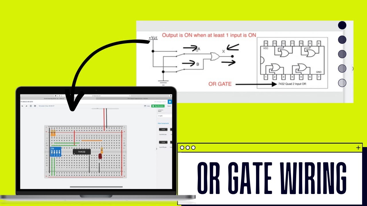 How to Make a 7432 OR Gate using TinkerCAD! | PART 6