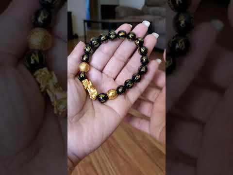 FENG SHUI BLACK OBSIDIAN WEALTH BRACELET | BUDDHA POWER | GOOD LUCK BRACELET Do's and Dont's #Shorts