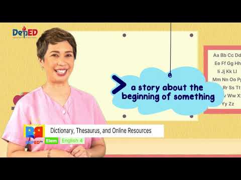 Grade 4 English Q1 Ep4  Dictionary, Thesaurus, and Online Resource