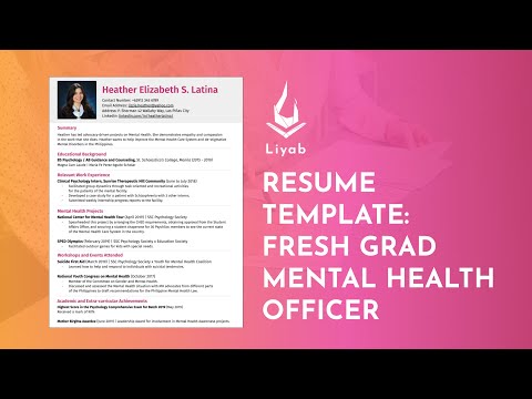 Day 8: Fresh Grad Mental Health Officer || Resume Template Series
