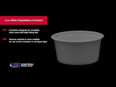 4 oz. White HDPE Container (Lid Sold Separately) | U.S. Plastic Corp.