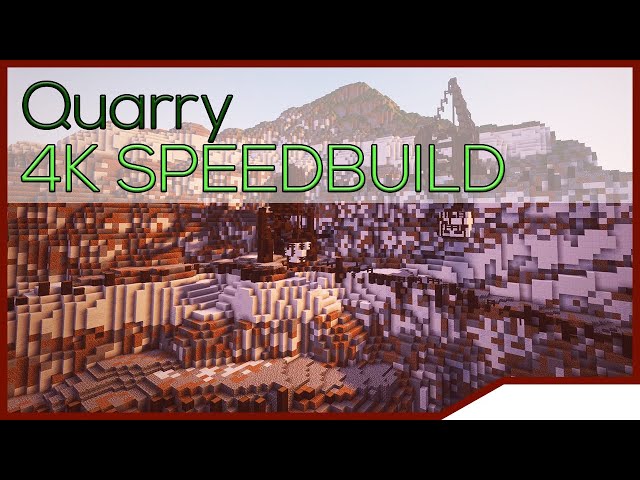Huge Minecraft Quarry Speedbuild 4K Minecraft Map