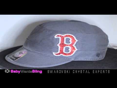 Boston Red Sox Bling Womens Cadet Hat Cap 47 Brand Swarovski Crystals
