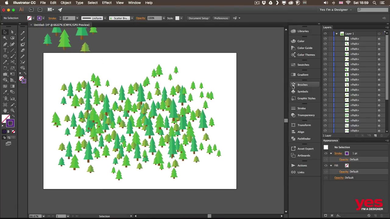 Scatter Brushes In Adobe Illustrator - Adobe Illustrator Tutorials (2017)