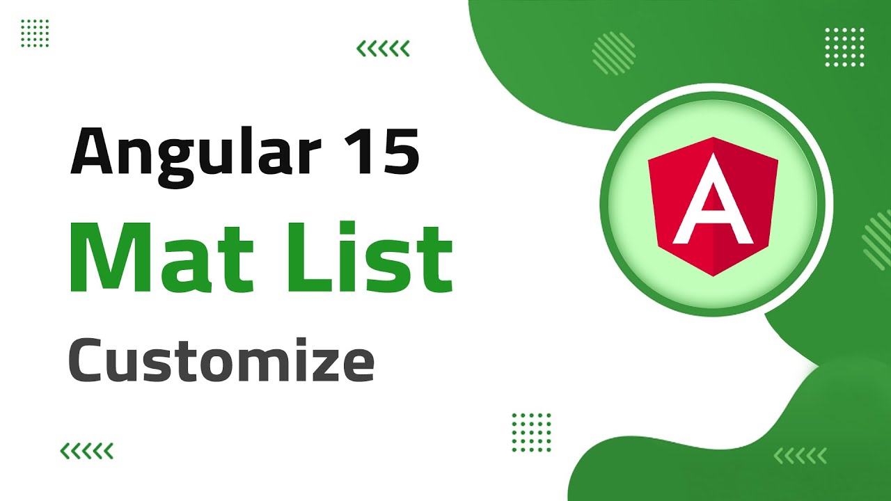 40) Mat List Customization in Angular 15 | angular material | angular 15 tutorial