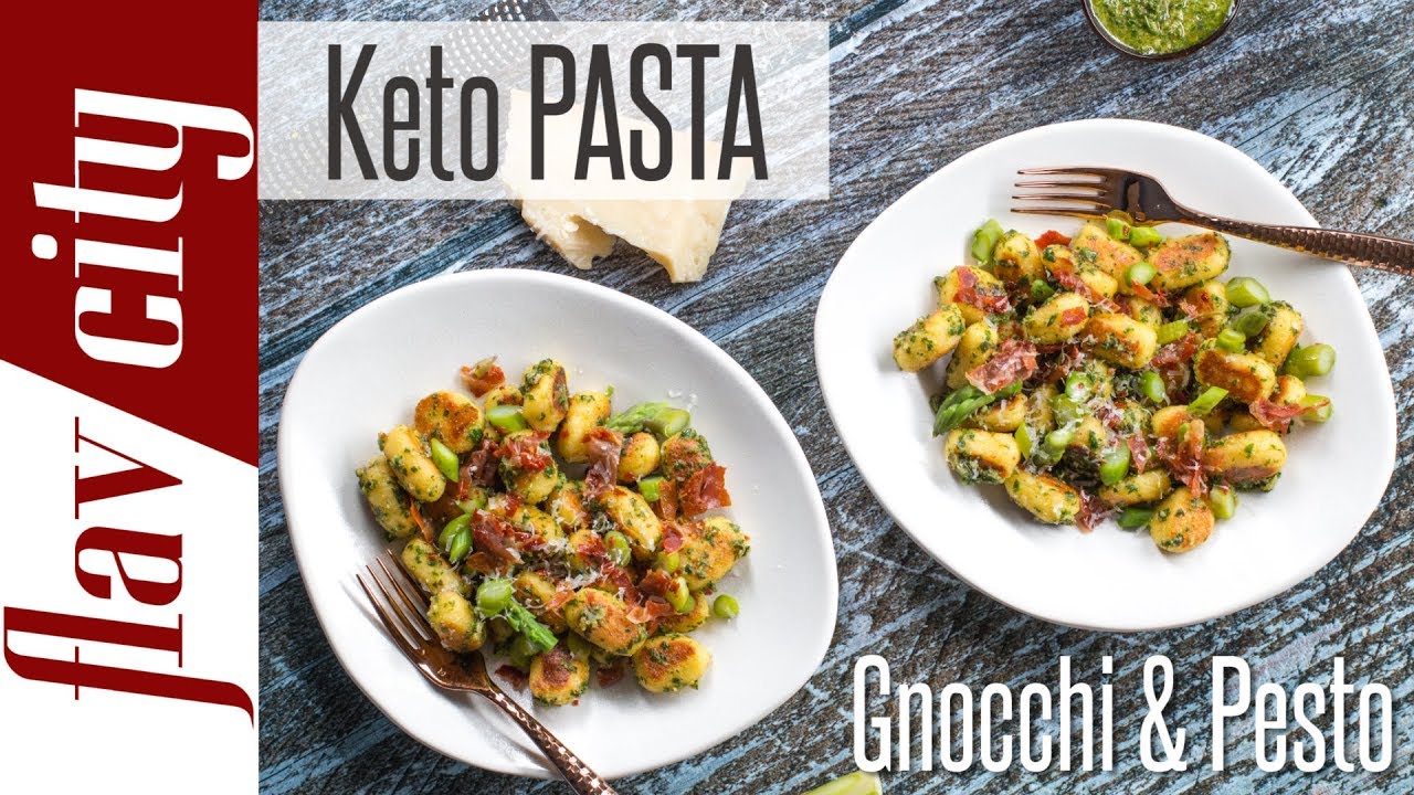 Homemade Keto Gnocchi with Pesto - Tasty Low Carb Pasta For The Ketogenic Diet