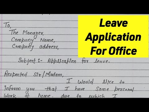 Leave application for office || Leave application|| Casual Leave application For Office and company