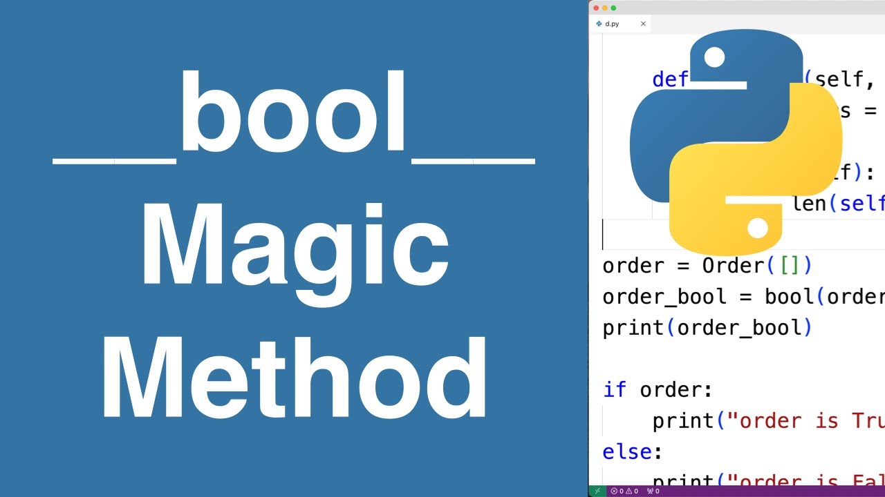 __bool__ Magic Method | Python Tutorial