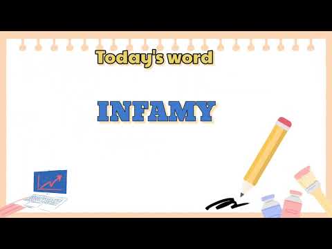 INFAMY || VOCABULARY || SYNONYMS || ANTONYMS || 13th AUG 2022