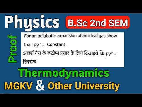Proof of an ideal gas equation for an adiabatic expansion.