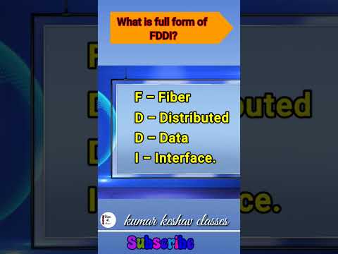 What is full form of FDDI? || FDDI की फुल फॉर्म क्या है? || #shortsvideo