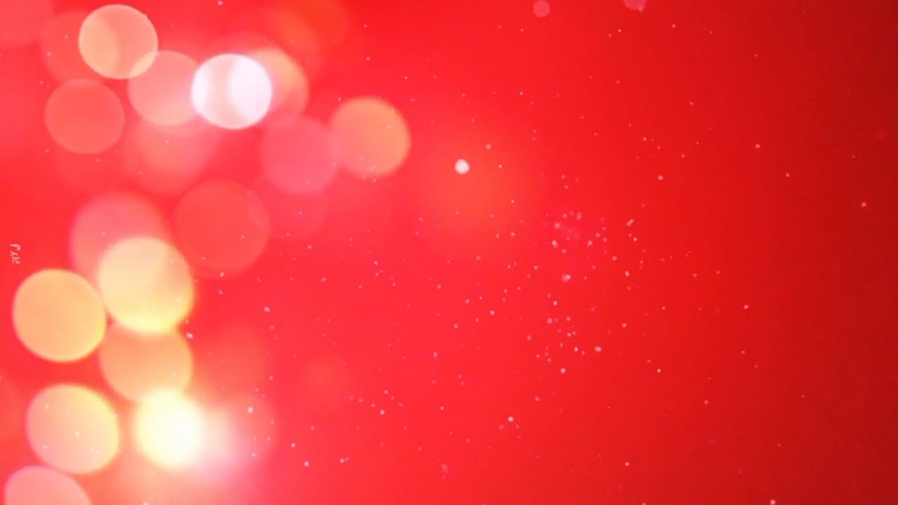 Fondo de vídeo movimiento - rojo, esferas de luz y brillo