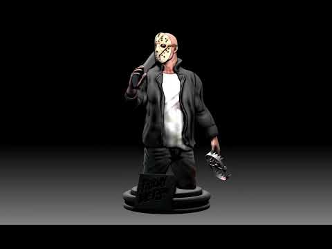 👤 Jason Voorhees (Friday the 13th) Bust with Machete and Bear Trap・ STL ...