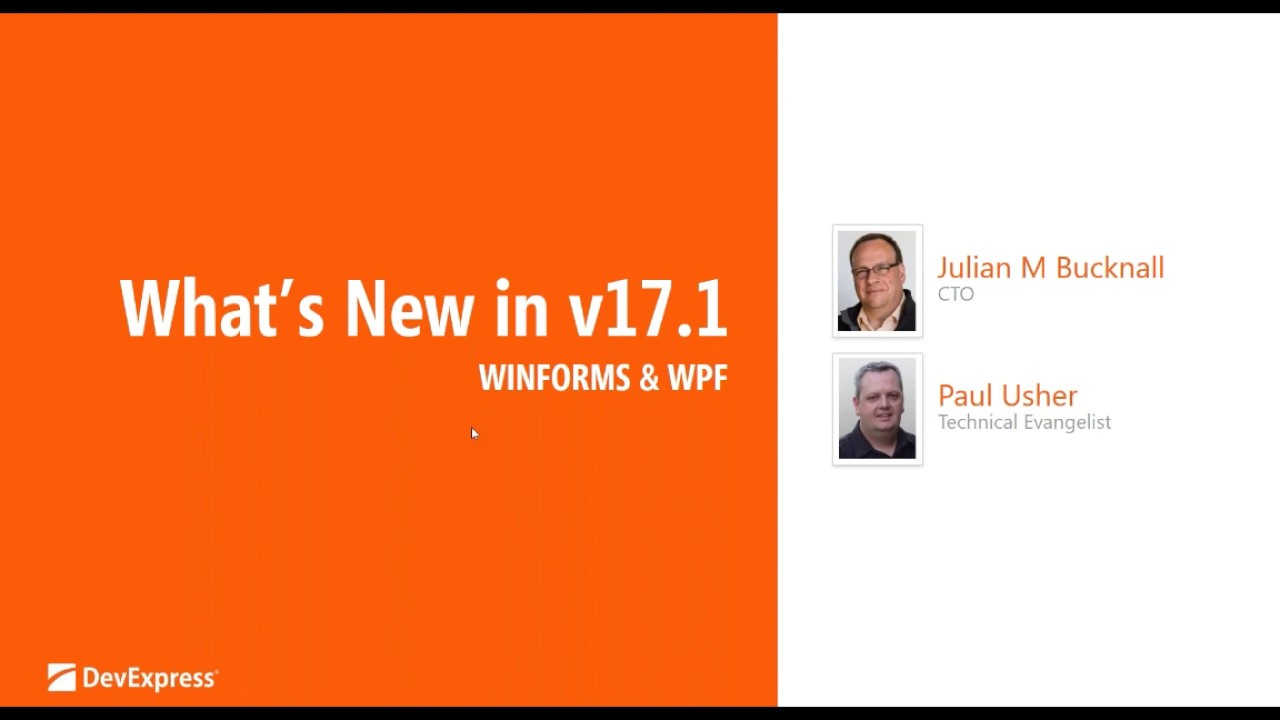 New in v17.1: WinForms & WPF Controls
