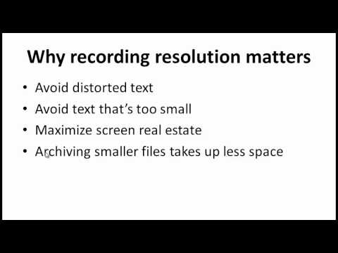 Best Recording Resolution for Youtube Screen Capture Videos