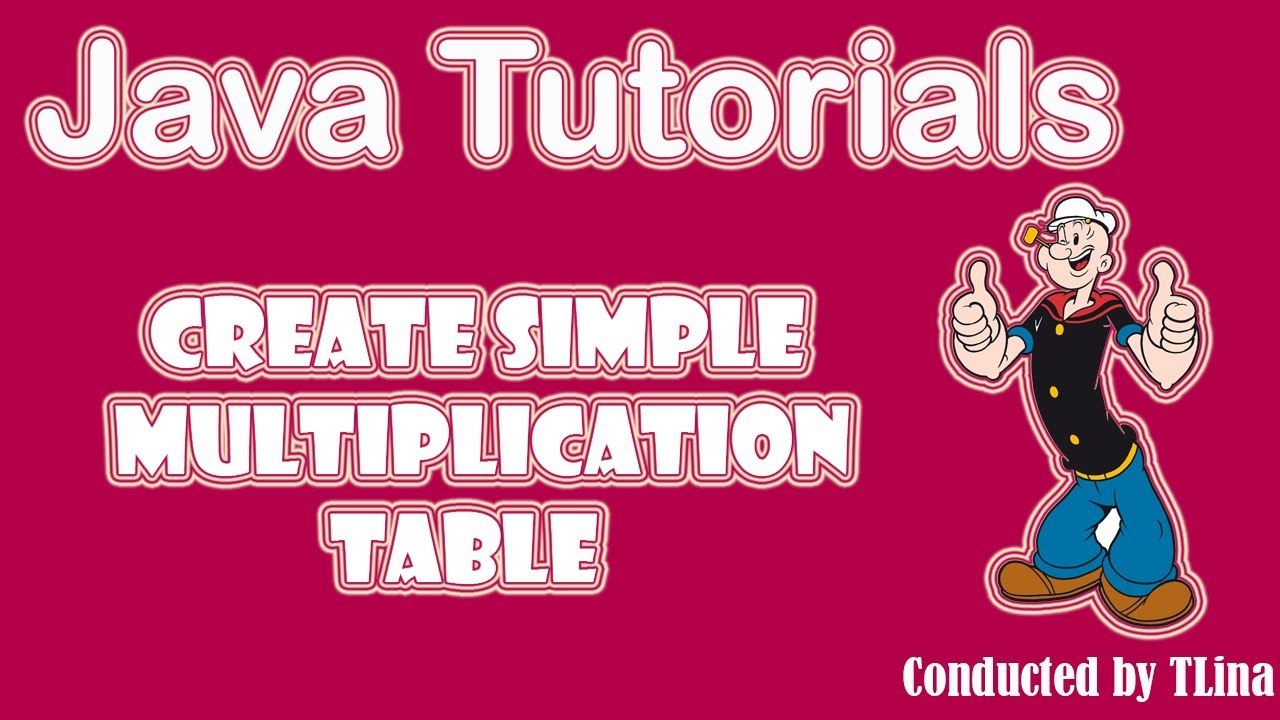 How to create a Simple Multiplication Table using Java language