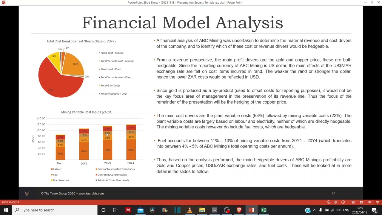 Presentation Secrets 7 Financial Model Analysis