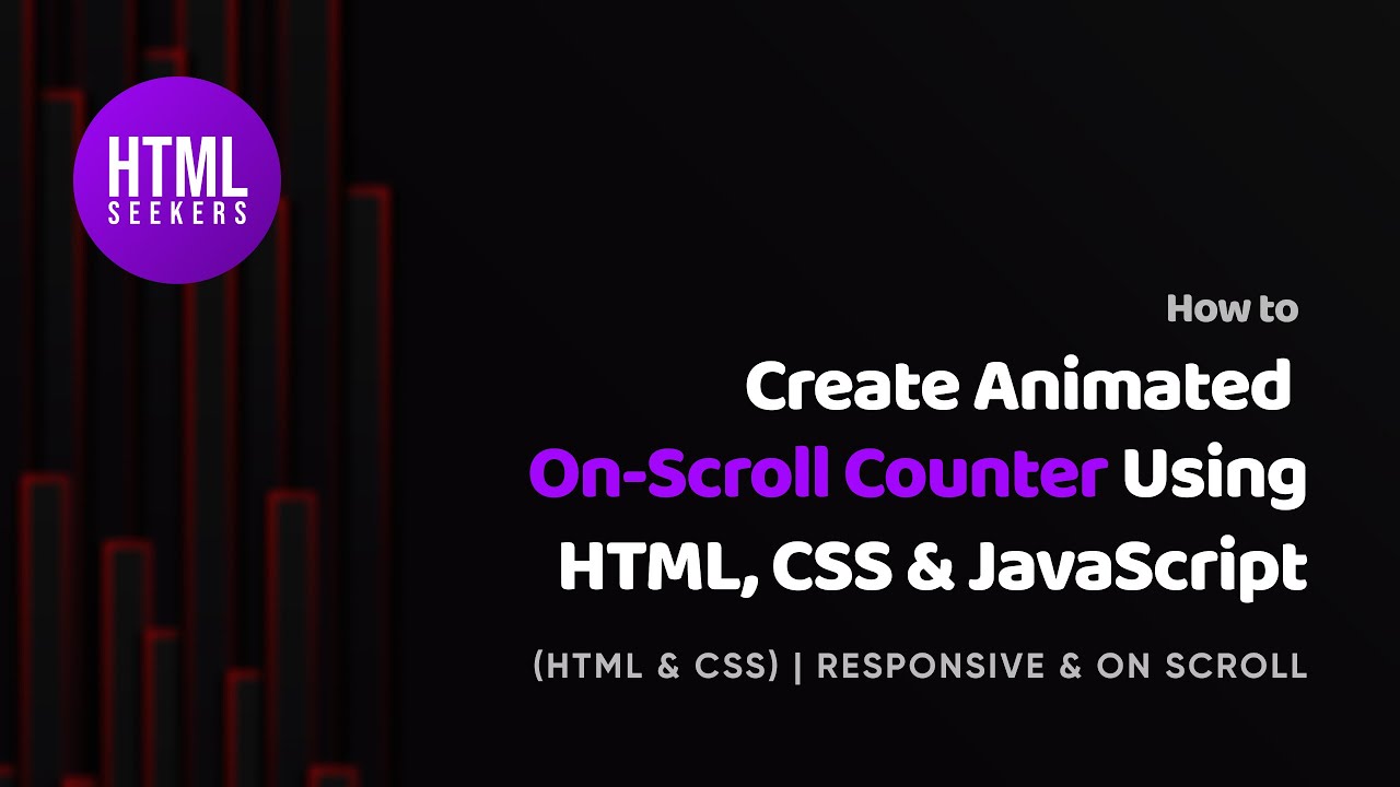 Animated On-Scroll Counter Using HTML, CSS & JavaScript #html5 #css3 #webdesign #javascript