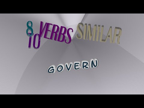 govern - 10 verbs which are synonym to govern (sentence examples)