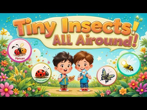 Tiny Insects All Around Adventure Rhymes | LEARN WITH FUN | KIDS