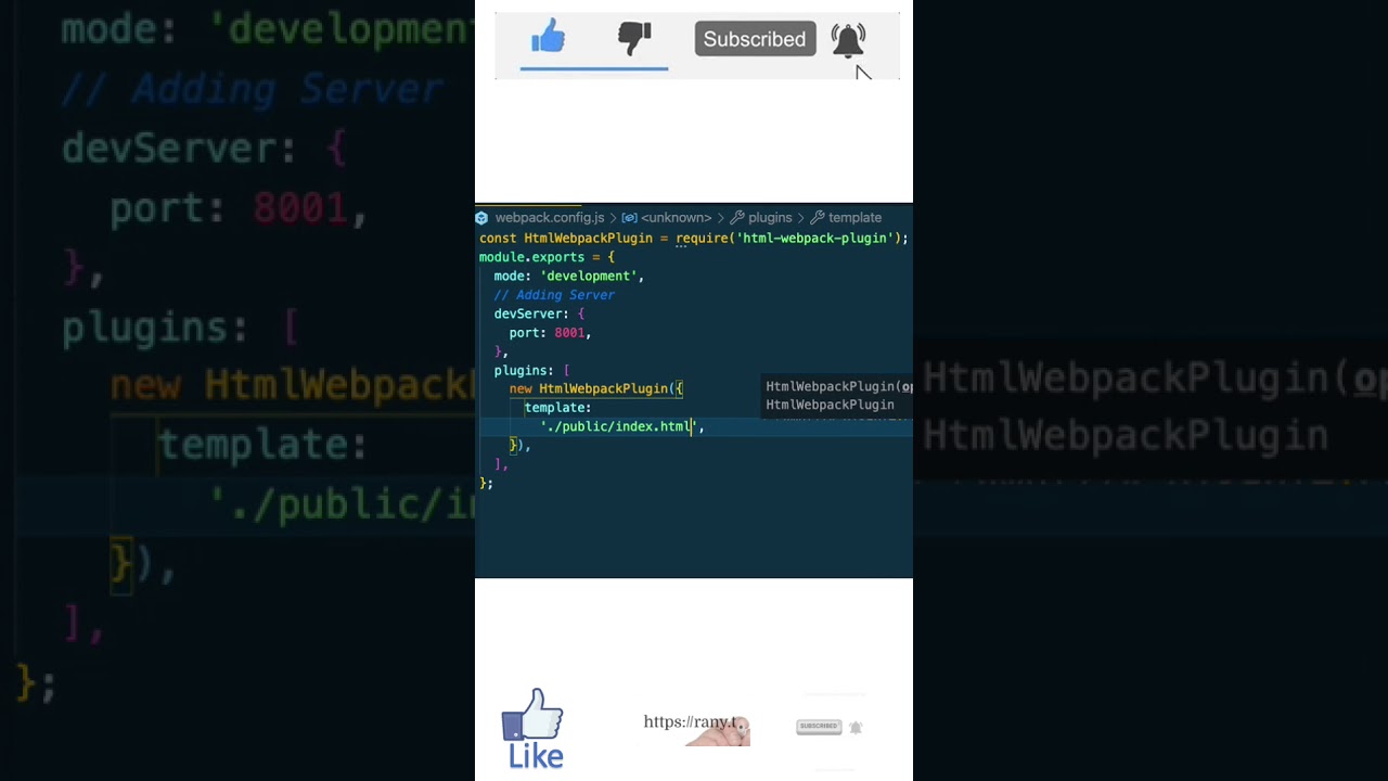 10 Micro Frontends with Webpack 5: html webpack plugin  #shorts