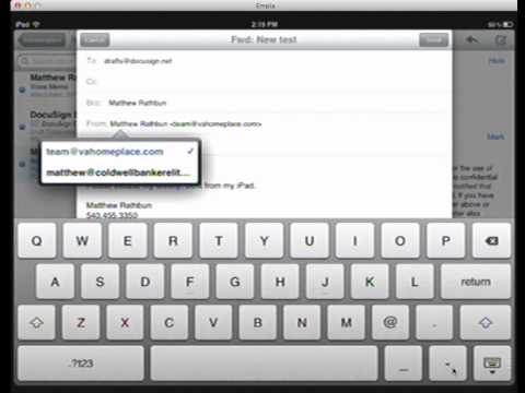 Sending a Contract From Mobile Zipforms to Docusign Mobile on iPad