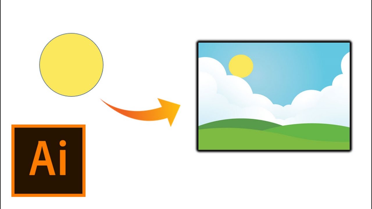 Making Cartoon Background Design In Adobe Illustrator
