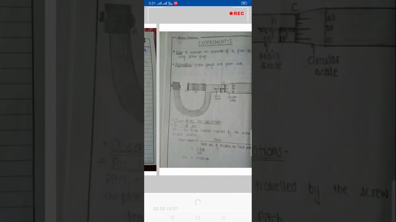To measure the diameter of a given thin wire using screw gauge