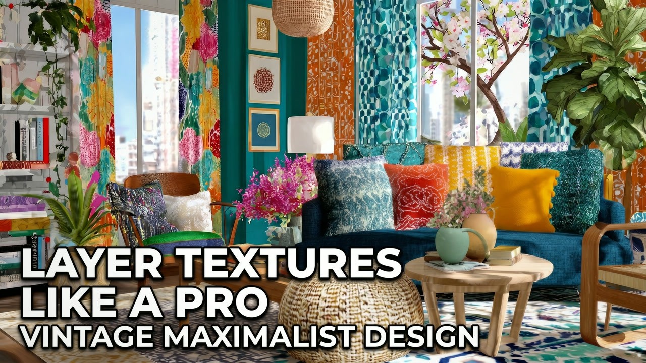 Vintage Maximalist Living Room: How to Layer Textures Without Looking Cluttered