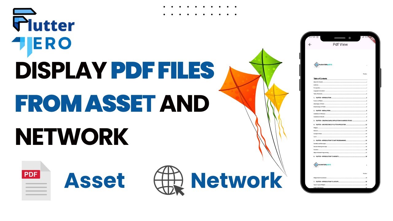 Display Pdf files in Flutter App from Asset and Network | Flutter PDF Tutorial