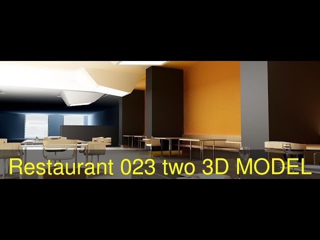 Restaurant 023 two 3D Model - FlatPyramid