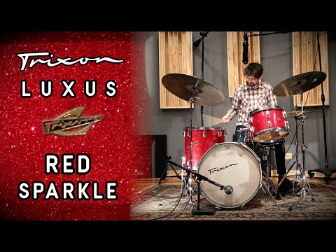 Trixon Luxus 60s 13/16/20/5x14 Drum Set - Red Sparkle | Reverb