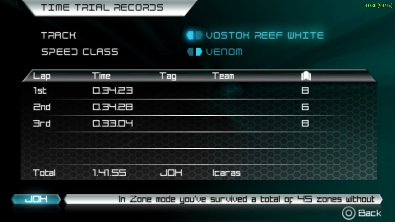 Wipeout Pulse - Vostok Reef White - Venom 1:41.55