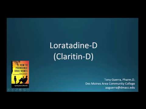 (CC) How to Pronounce loratadine-D (Claritin-D) Backbuilding Pharmacology