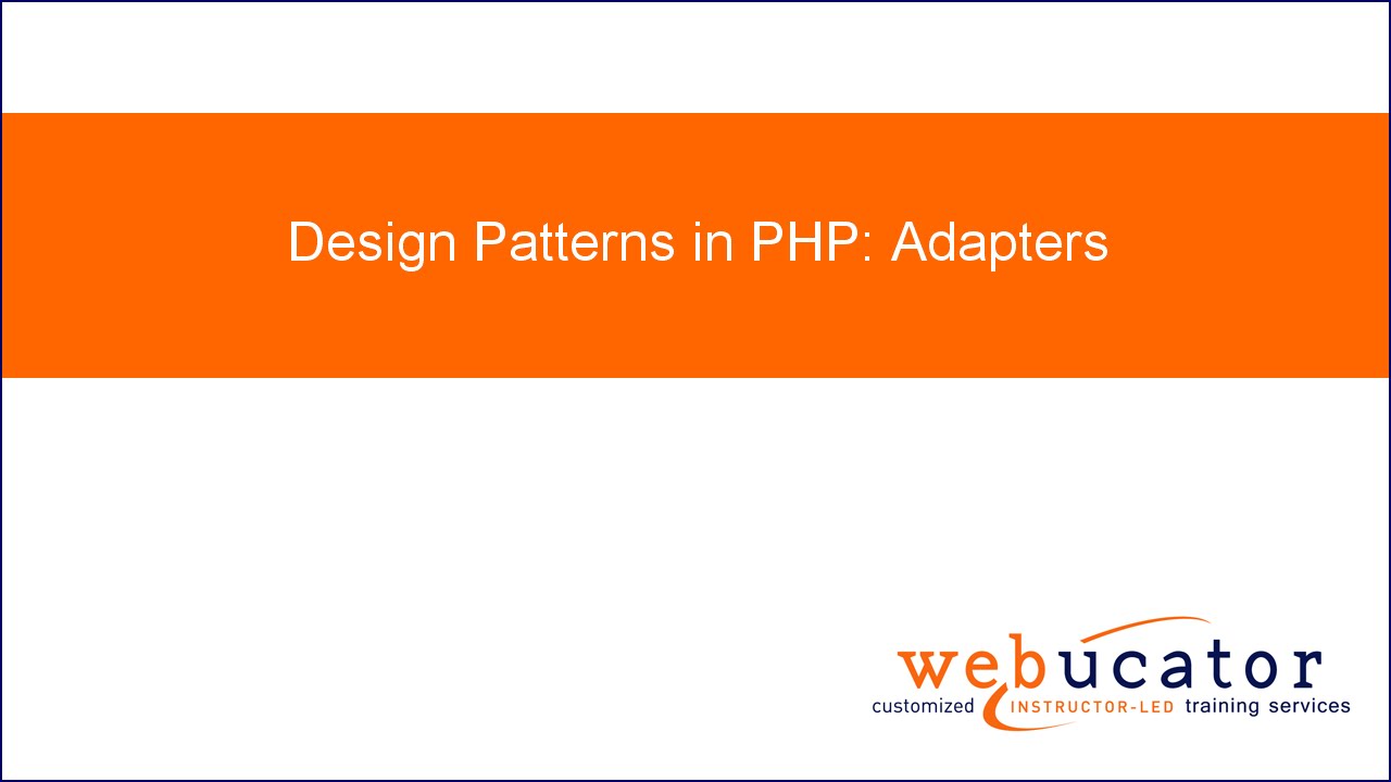 Design Patterns in PHP: Adapters