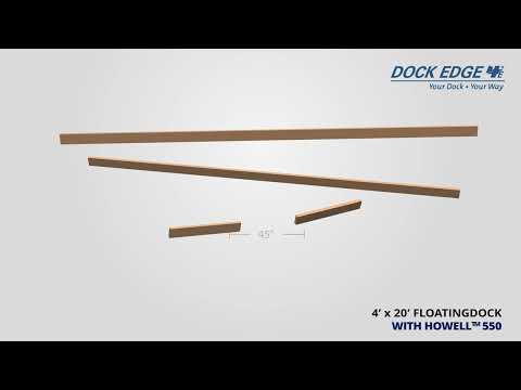 Dock Edge+ | DIY 4 x 20 Floating Dock with Howell™ 550 | diy-docks.com