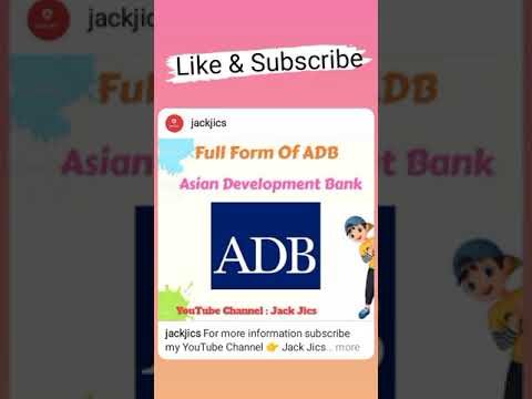 Full Form of ADB #shorts #trending #jackjics