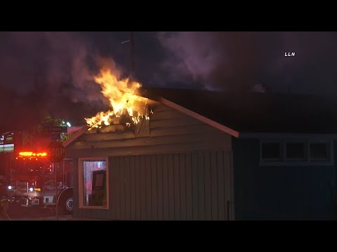 Two Alarm Fire at Mc Fly's Thrift Store Orange