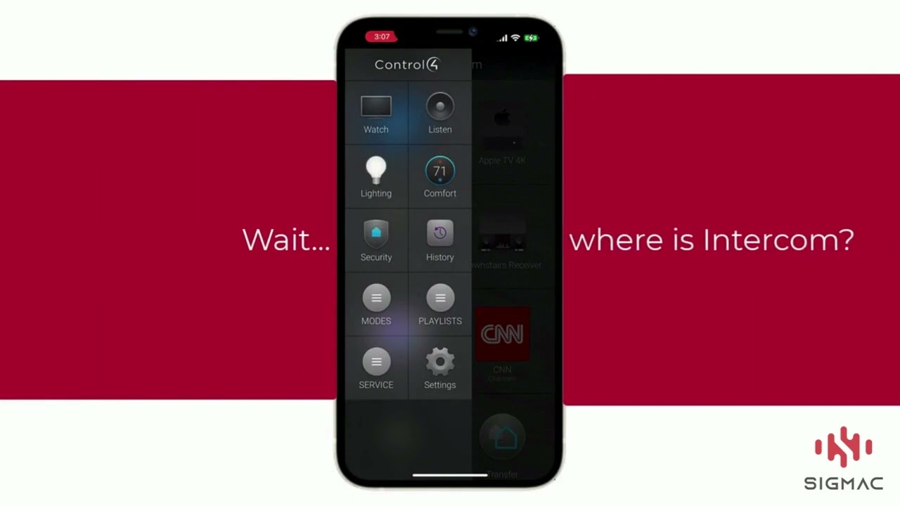 How do I use Intercom on Control 4 app  ? (Control 4)