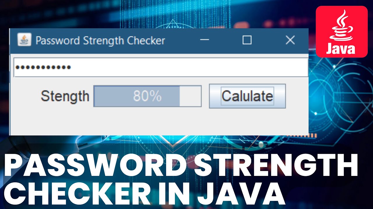 Password Strength Checker in Java. JProgressBar, JPasswordField example.