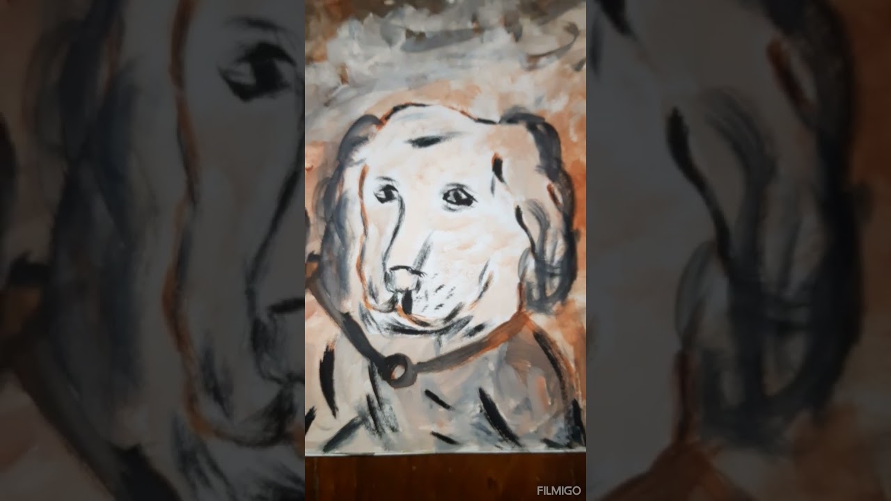Dog Painting//Tried Something 🐕#bitter