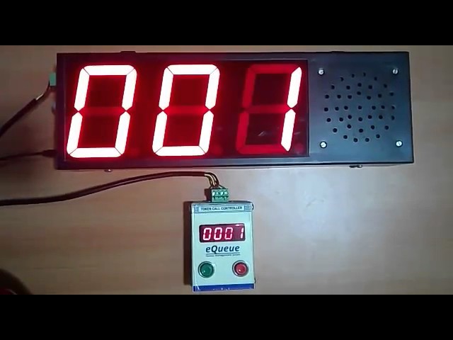 Queue Management Systems - Wired Token Display System For Two Counter ...