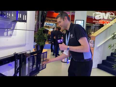 ISE 2020: B-Tech AV Mounts Shows BT7883 Flat Screen Wall Mount With Slide-Out AV Storage Tray